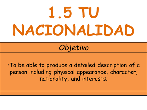 Mira 2 - Module 1 La gente - Units 1-5 | Teaching Resources