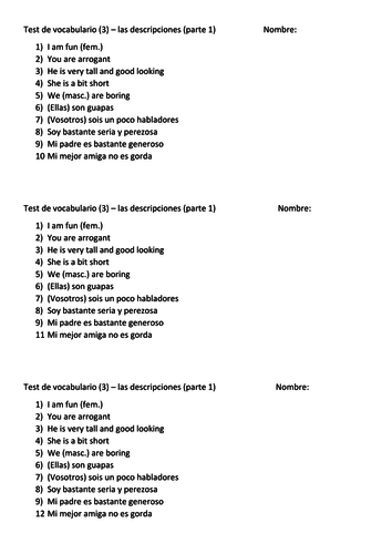 Mira 2 - Module 1 La gente - Units 1-5 | Teaching Resources