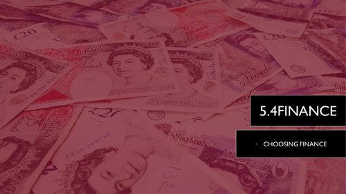 CIE iGCSE Business 0450 Unit 5 Finance [Chinese Keywords] [Updated 2020 ...