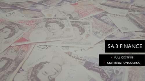 9609 CIE A Level Business Unit 5- Finance | Teaching Resources