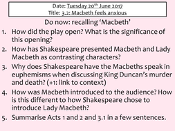 Macbeth act 3 scene 2 | Teaching Resources