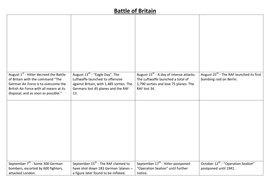 Battle of Britain Comic Strip and Storyboard | Teaching Resources
