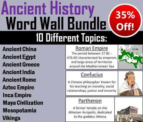 Ancient History Word Wall Bundle | Teaching Resources