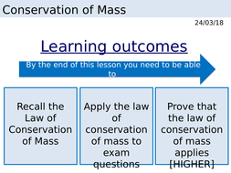 Conservation of Mass Edexcel 9-1 | Teaching Resources