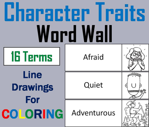 Character Traits Word Wall Cards | Teaching Resources