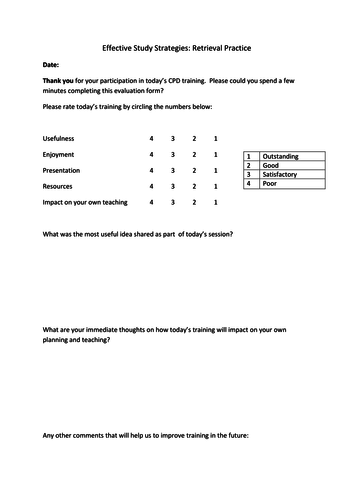 Effective Study Strategies: Retrieval Practice | Teaching Resources