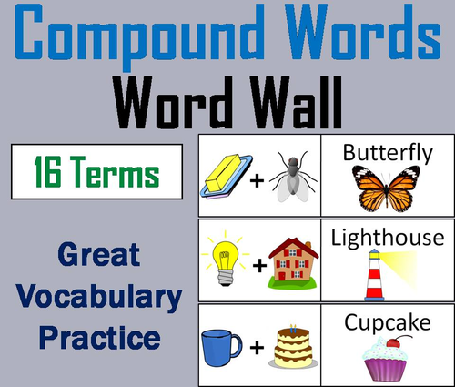 Compound Words Word Wall Cards | Teaching Resources