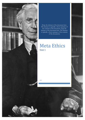 Meta Ethics - Interactive Unit Guide and Presentations | Teaching Resources