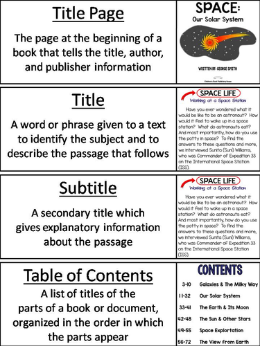 Nonfiction Text Features Word Wall Cards | Teaching Resources