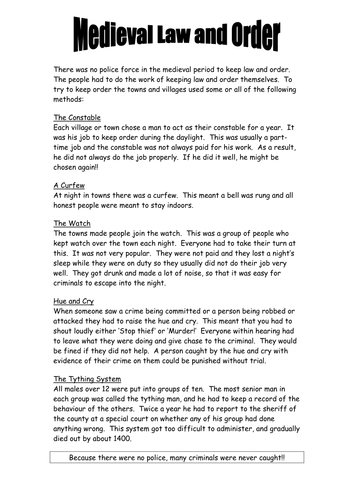 KS3 Medieval Punishment | Teaching Resources