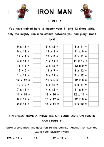 Superhero Times Table Challenge | Teaching Resources