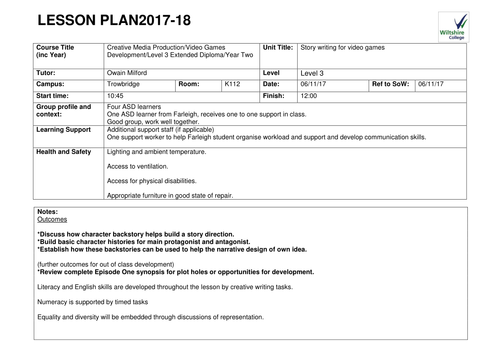 Character Development for Video Game Story/Narrative | Teaching Resources