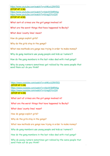 Gangs / Youth Crime PSHE | Teaching Resources