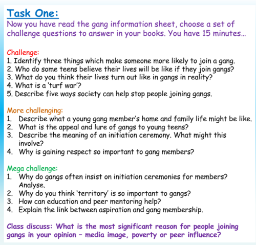 Gangs / Youth Crime PSHE | Teaching Resources