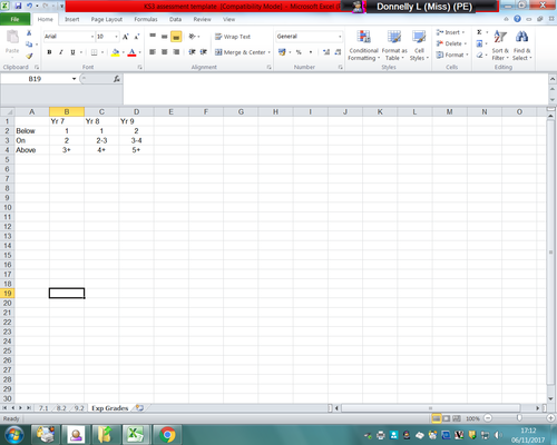 KS3 assessment spreadsheet | Teaching Resources