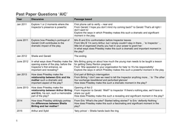 An Inspector Calls - Unit of Work | Teaching Resources