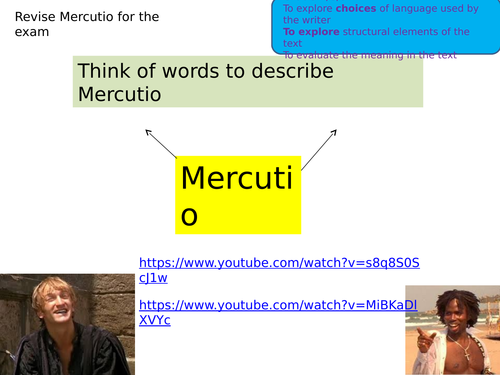 Revise Mercutio for GCSE 9-1 (Romeo and Juliet) | Teaching Resources