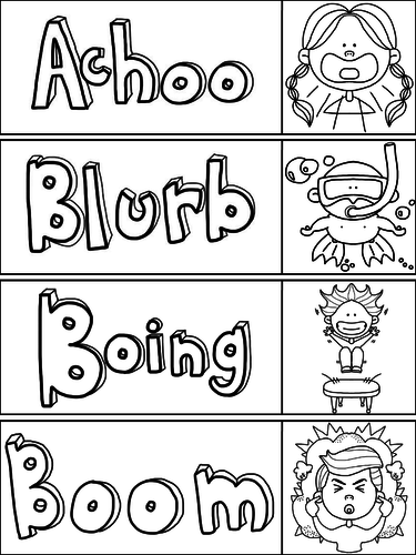Onomatopoeia Word Wall Cards | Teaching Resources