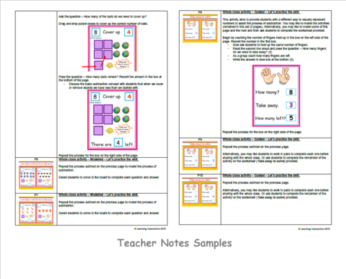 Use visual representation of numbers to assist with subtraction ...