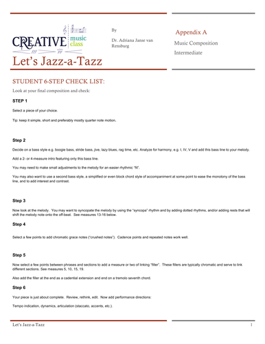 Let's Jazz-a-Tazz Music Composition Lesson Plan | Teaching Resources