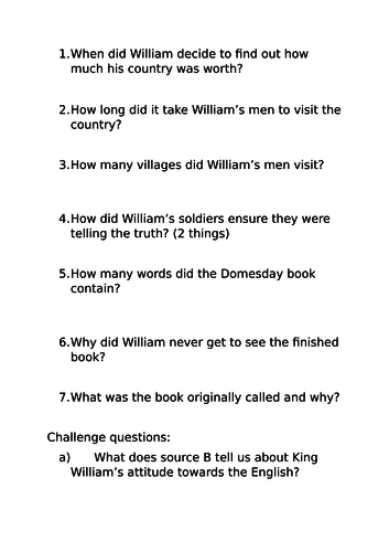 How did the Domesday Book help William keep control of England ...