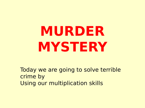 Long Multiplication Murder Mystery | Teaching Resources