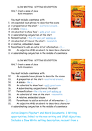 Slow Write. Setting description. Journey to Jo'Burg | Teaching Resources