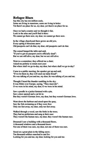 Four Holocaust poems | Teaching Resources