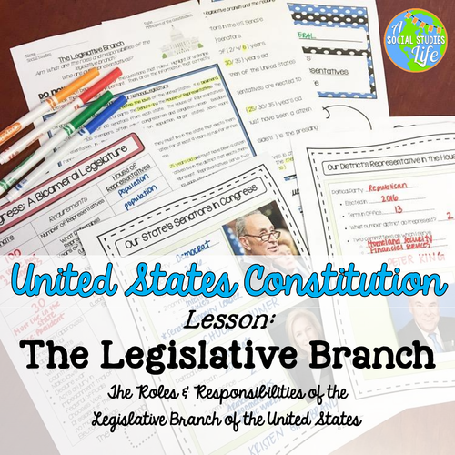 Constitution - Legislative Branch | Teaching Resources
