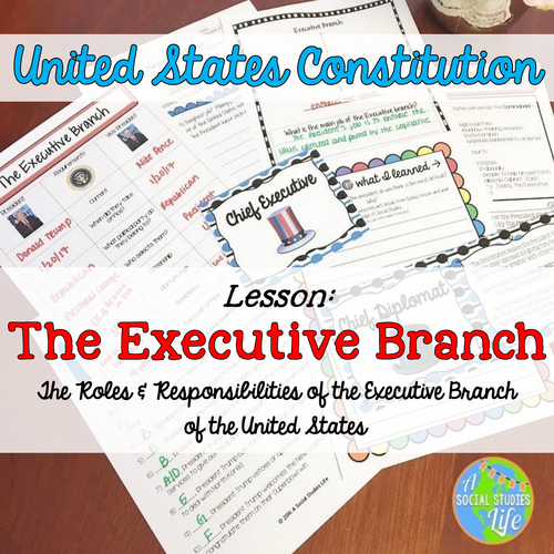 Constitution - Executive Branch and Powers of the President | Teaching ...