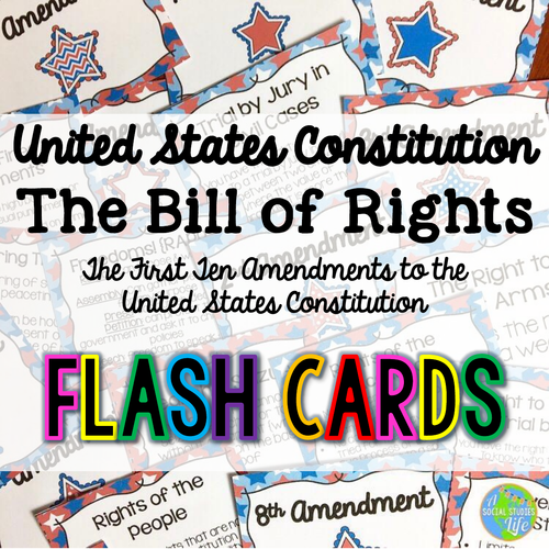 Bill of Rights FLASH CARDS | Teaching Resources