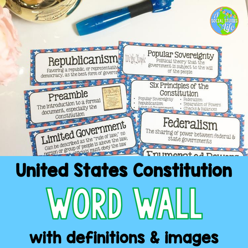 Constitution Word Wall | Teaching Resources