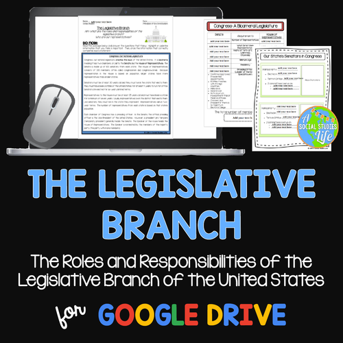 Constitution - Legislative Branch | Teaching Resources