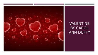 Valentine by Carol Ann Duffy (Edexcel Relationship Poetry) | Teaching ...