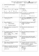 Year 10 Higher GCSE Maths Homework Sheets | Teaching Resources
