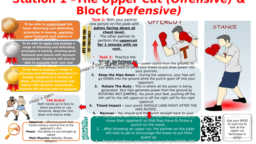 Boxing Skill Cards & Lesson Plan | Teaching Resources