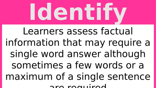 Command Verbs for BTEC | Teaching Resources