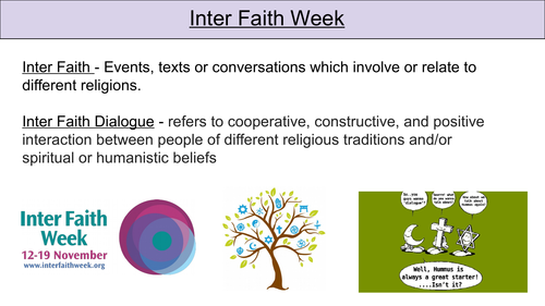 Interfaith Week - Assembly, Form time, PSHE/ RS Slides | Teaching Resources