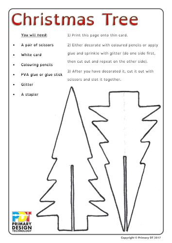 Decorate a slot together Christmas tree decoration | Teaching Resources