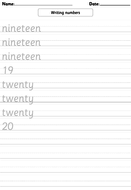 Year 1 Maths Reading and Writing numbers lesson, activity and display ...