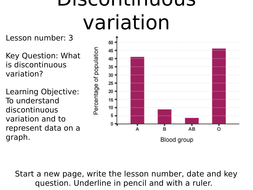 Continuous & discontinuous variation | Teaching Resources