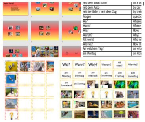 German, auf Deutsch - holidays dice game to describe pictures and ...