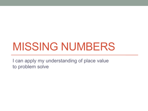 Missing Numbers (Reasoning/Trial and Error) Lesson Pack | Teaching ... Missing Numbers (Reasoning/Trial and Error) Lesson Pack | Teaching ...