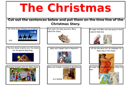 KS1&2 Christmas Nativity story sequencing activity. Learning objective ...