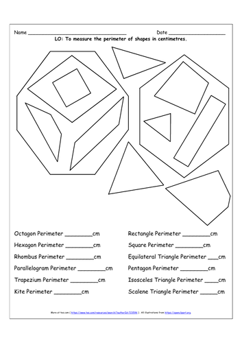 Measures Perimeter and Area KS2 Y5 Differentiated Challenges, Mastery ...