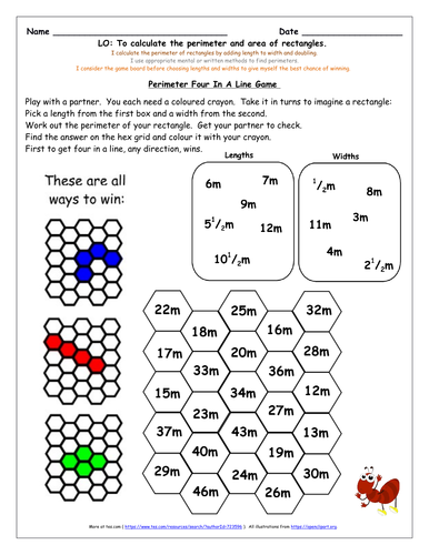 Measures Perimeter and Area KS2 Y5 Differentiated Challenges, Mastery ...