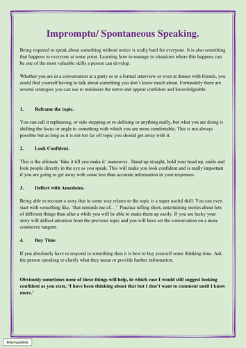 3 Most Common Speech Formats for Students | Teaching Resources