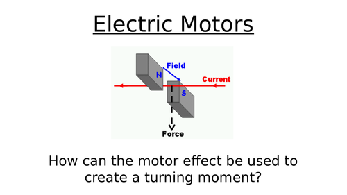 GCSE Science / Physics / (AQA P7) Electric Motors (Lesson plan ...