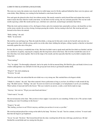 Lamb To The Slaughter 3 lesson pack and text | Teaching Resources