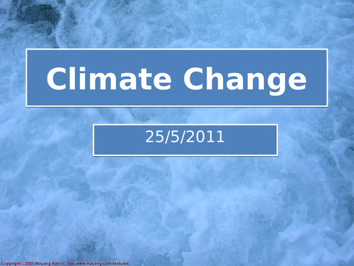 Climate Change Lesson 3 | Teaching Resources